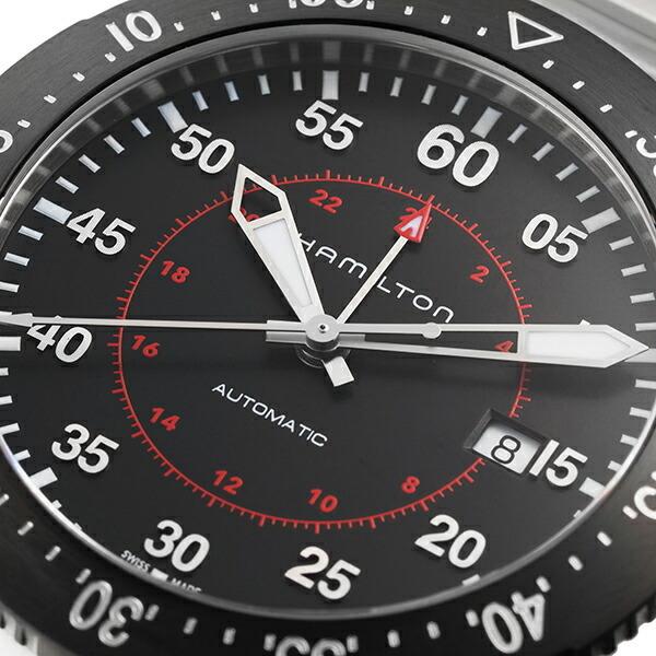 HAMILTON（ハミルトン） カーキ アビエーション パイロット GMT 腕時計 HAMILTON H76755135 ブラック 黒 ...