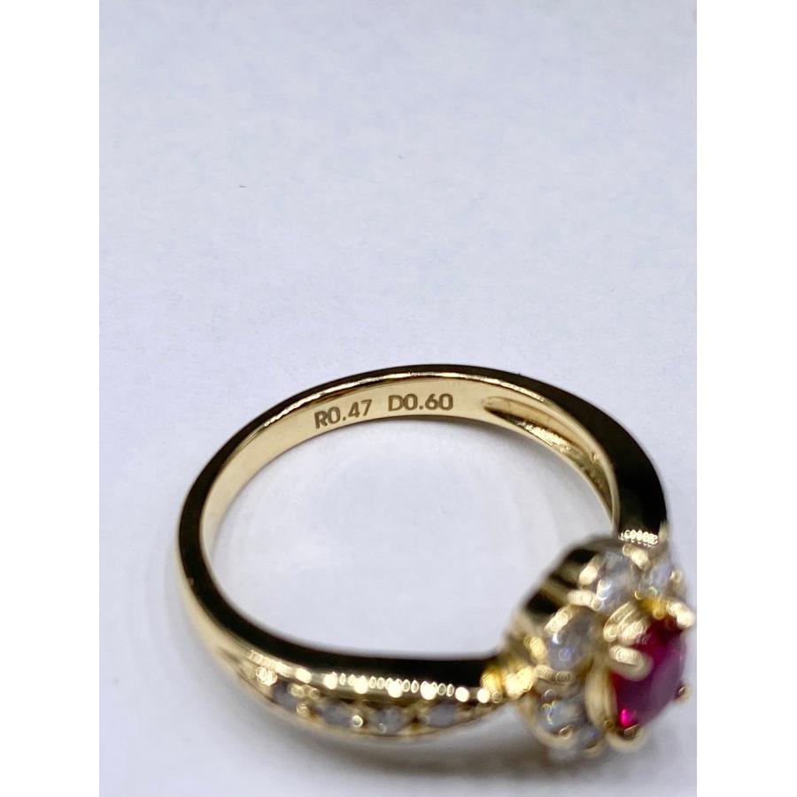 【ミャンマー産】ピジョンブラッドルビー 0.47ct / ダイヤモンド 計0.60ct K18 リング 11.5号【CHR01909】 : SecretBase河原宝飾 - 通販 ...