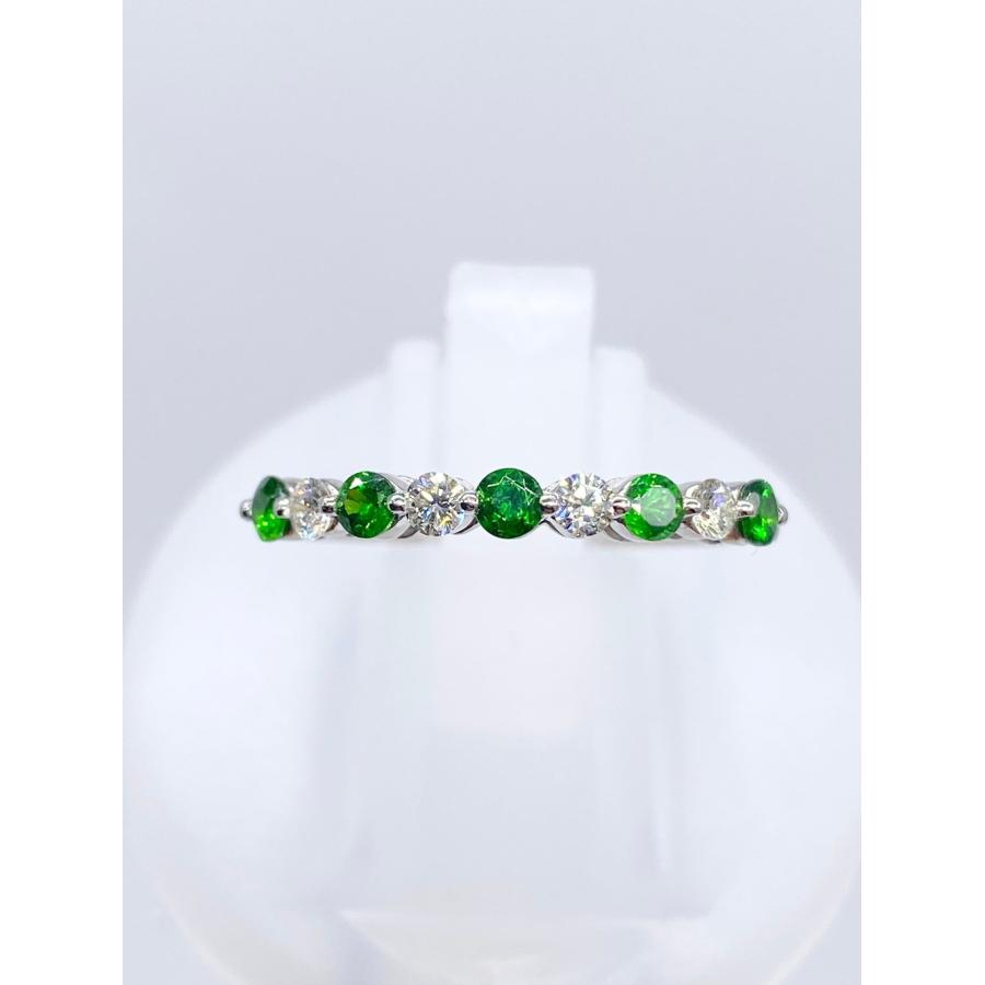 デマントイドガーネット計0.43ct/ダイヤモンド 計0.18ct Pt950 ハーフエタニティリング【リフレッシュメント】【CHR01664】 : SecretBase河原宝飾 - 通販 ...