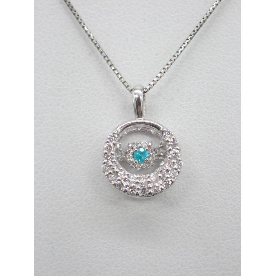 【ダンシングストーン】パライバトルマリン/ダイヤモンド 0.15ct・0.02ct Pt900/Pt850 ネックレス【CHP00814】 : SecretBase河原宝飾 - 通販 ...