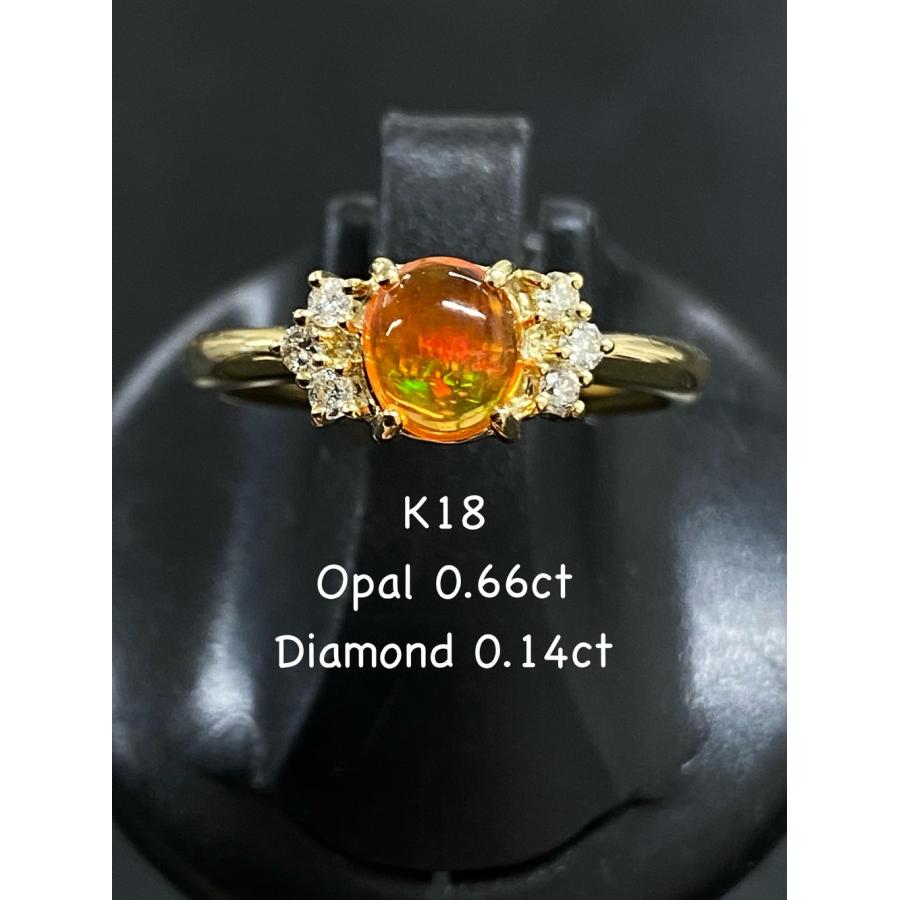 オパール 0.66ct / ダイヤモンド 計0.14ct K18 リング 【CHR01816】 : SecretBase河原宝飾 - 通販 - Yahoo!ショッピング