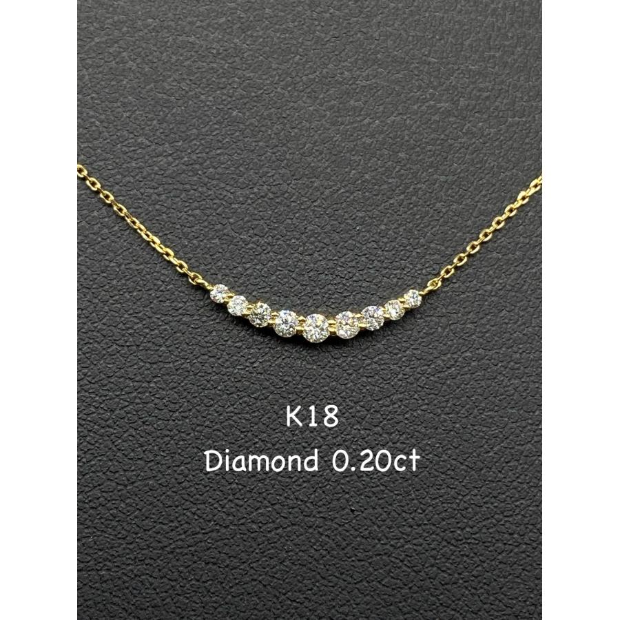 ダイヤモンド 計0.20ct K18 ネックレス【MOP00246】 : SecretBase河原宝飾 - 通販 - Yahoo!ショッピング