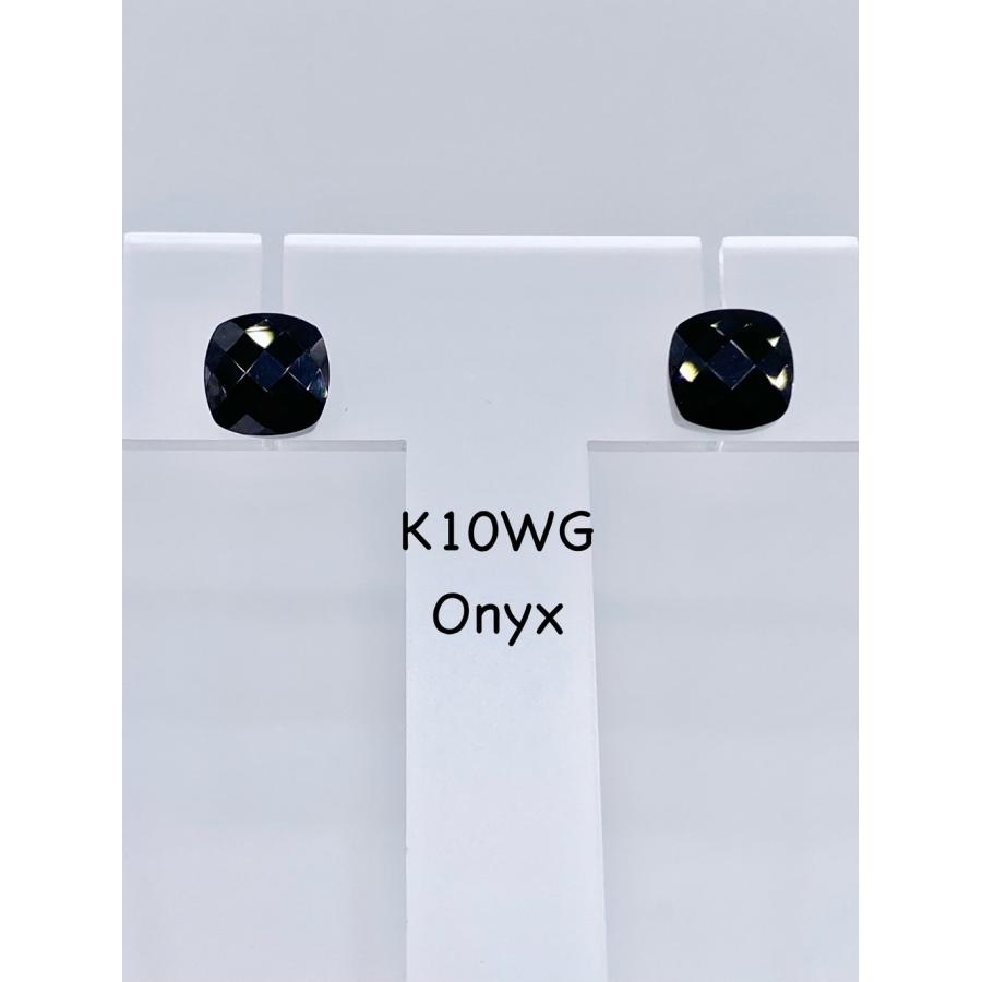 【新品】オニキス K10WG ピアス【新品】【】 : 93507725 : SecretBase河原宝飾 - 通販 - Yahoo!ショッピング