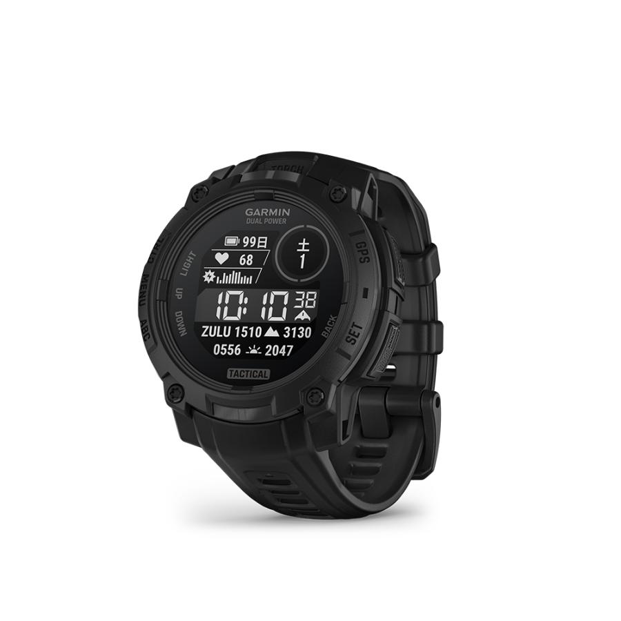 GARMIN [新作予約] ガーミン インスティンクト3 タクティカル Instinct3 Dual Power Tactical 45mm 010-02934-80 自衛隊 アウトドア ...