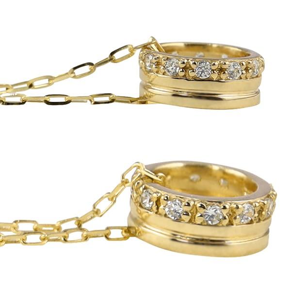 Jewelry i ペアネックレス サークル ダイヤモンド 2個セット 18 Jewelry i ペアネックレス サークル ダイヤモンド 2個セット 18