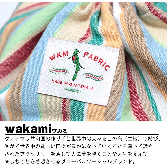 wakami ワカミ 巾着バッグ FABRIC PURSE BAG ファブリック パース バッグ 19AW-WKM-2008 メンズ ...