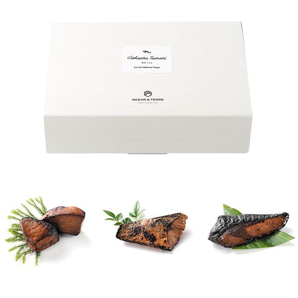 オーシャンテール 極旨 つまみ セット I 〈A593〉 めかじきトロ照り焼き／ぶりの照り焼き／さばの西京みそ焼き 3個 出産 結婚内祝い 引出物 お返し 香典返し :oav6-a398:愛 ...