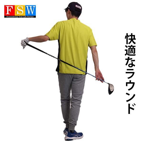 ゴルフウェア メンズ 夏 モックネック 半袖 tシャツ スポーツ ブランド 撥水 ドライ シニア 父の日 水陸両用 UV 迷彩 カモフラ フィットネス 4233-6343 ...