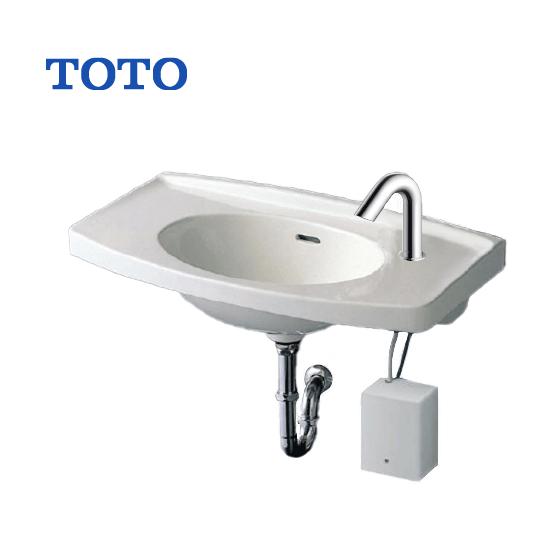 TOTO 壁掛洗面器 アクアオート 自動水栓(発電タイプ)セット(床給水・壁排水) L270D,TLE28SS1W : 住設倶楽部 - 通販 - Yahoo!ショッピング