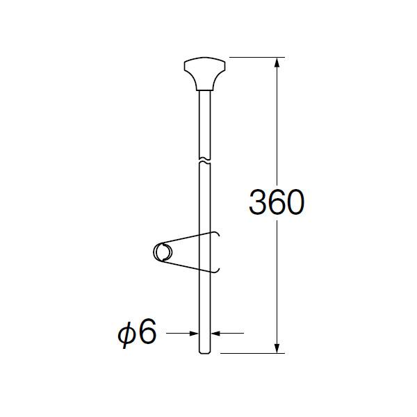 SANEI（水栓金具） 【H700-40】三栄 排水栓 ポップアップ引棒 SANEI : 住宅設備機器の小松屋 Yahoo!店 - 通販 - Yahoo!ショッピング