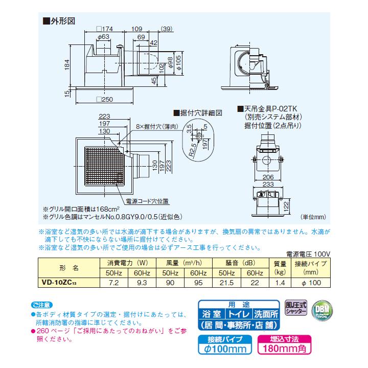 【今日の超目玉】 三菱 ダクト用換気扇 天井埋込形 サニタリー用低騒音形 VD-10ZC12後継機種 MITSUBISHI yoshiyuki0804.sub.jp
