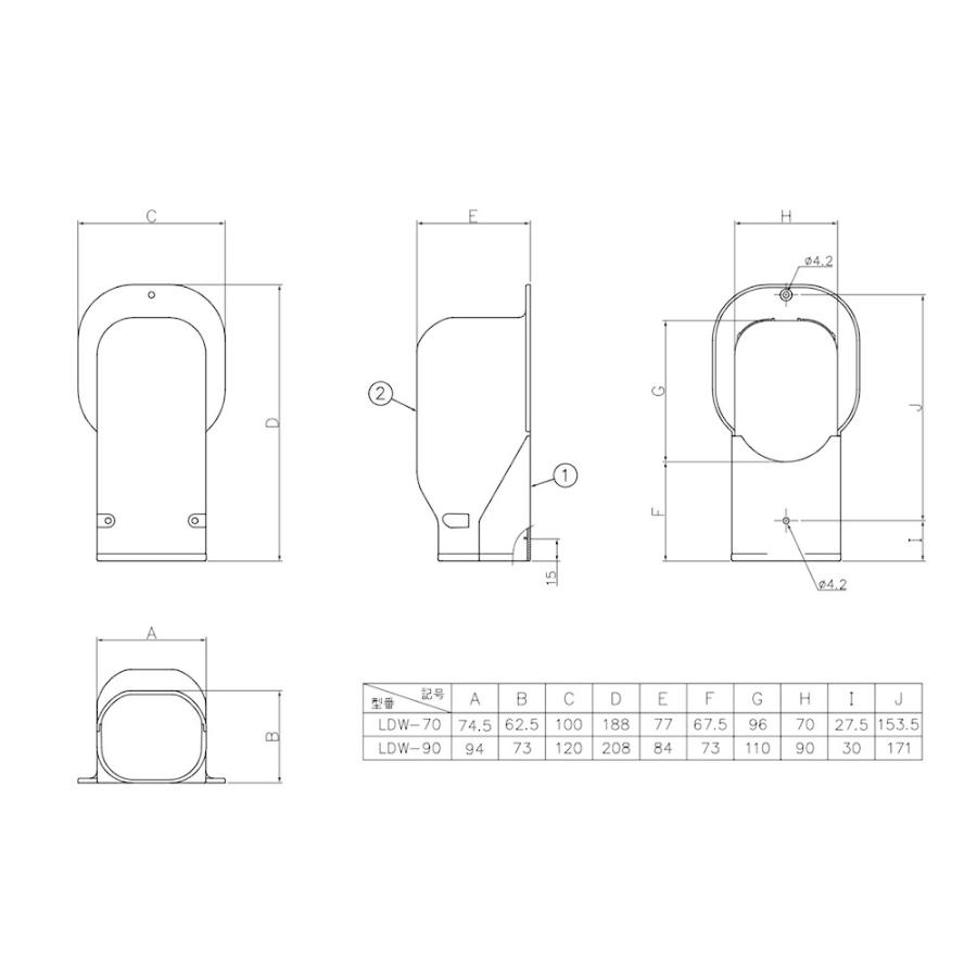 因幡電機産業（因幡電工） ウォールコーナー アイボリー 【品番：LDW-90-I】 : 住設プロ Yahoo!店 - 通販 - Yahoo!ショッピング