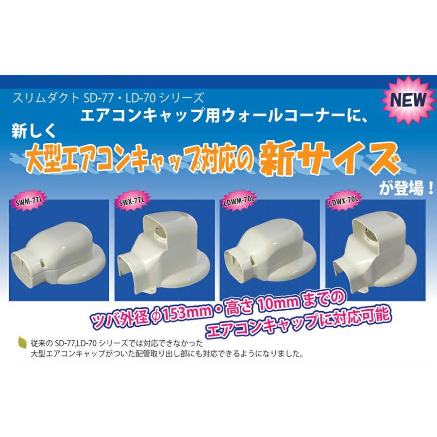 因幡電機産業（因幡電工） ウォールコーナーエアコンキャップ用 アイボリー 【品番：LDWM-70L-I】 : 住設プロ Yahoo!店 - 通販 - Yahoo!ショッピング