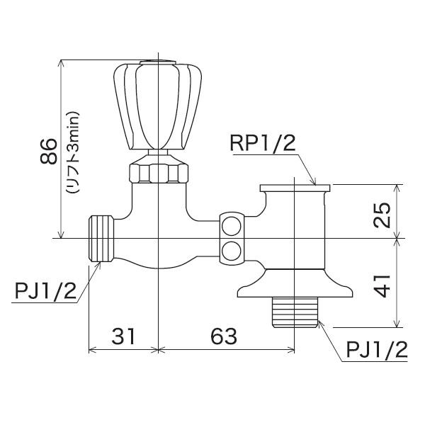 KVK KVK 分岐水栓（ユニオンナットなし） 【品番：K19SU4】 : 住設プロ Yahoo!店 - 通販 - Yahoo!ショッピング