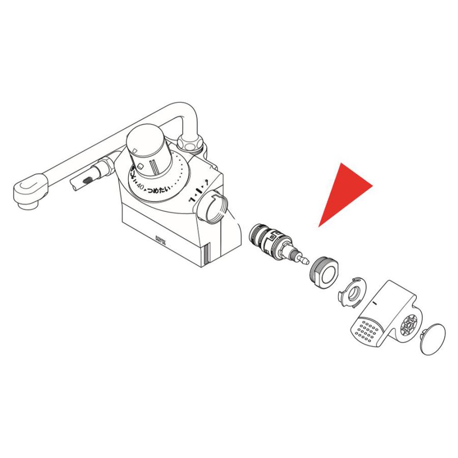 KVK KVK サーモスタットシャワー切替弁ユニット 【品番：PZ412114】 : 住設プロ Yahoo!店 - 通販 - Yahoo!ショッピング