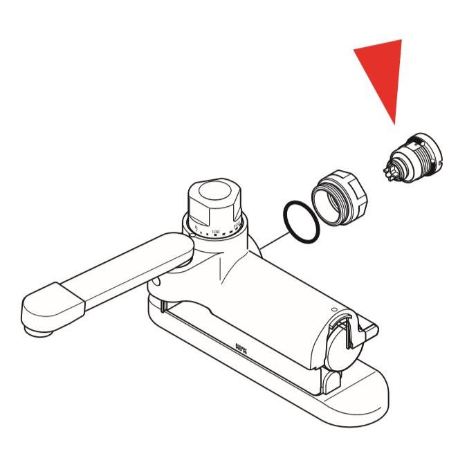 KVK KVK 定量止水サーモ止水弁ユニット 【品番：PZ566N】 : 住設プロ Yahoo!店 - 通販 - Yahoo!ショッピング