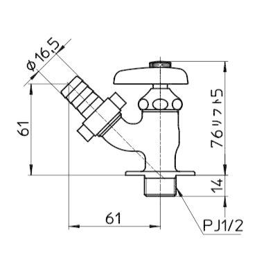 SANEI（水栓金具） SANEI 散水栓 【品番：Y80J-13】 : 住設プロ Yahoo!店 - 通販 - Yahoo!ショッピング