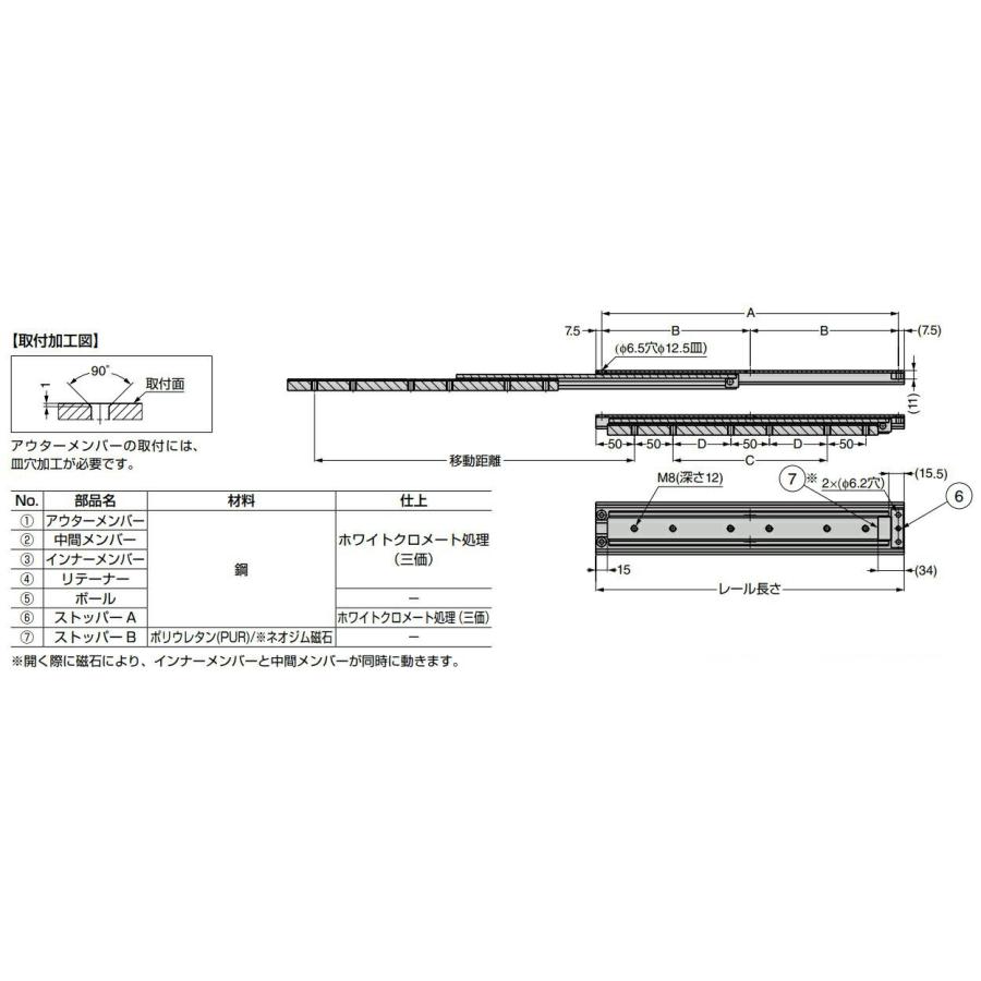 スガツネ工業 CHAMBRELAN スライドレール CBL-RA7R 超重量用 【品番：CBL-RA7R-500】 :167000150:住設プロ Yahoo!店 - 通販 - Yahoo ...