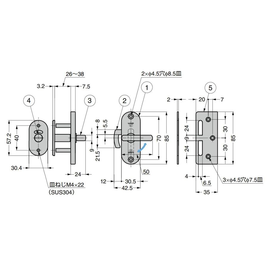 スガツネ工業 LAMP ステンレス鋼製引戸面付カマ錠 HHC-85 表示器付 【品番：HHC-85】 : 住設プロ Yahoo!店 - 通販 - Yahoo!ショッピング