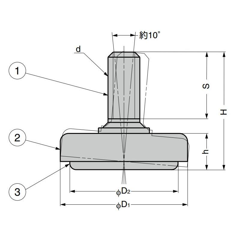 スガツネ工業 LAMP アジャスター MKR型 首振り機構付 【品番：MKR-32N3】 :167000534:住設プロ Yahoo!店 - 通販 - Yahoo!ショッピング