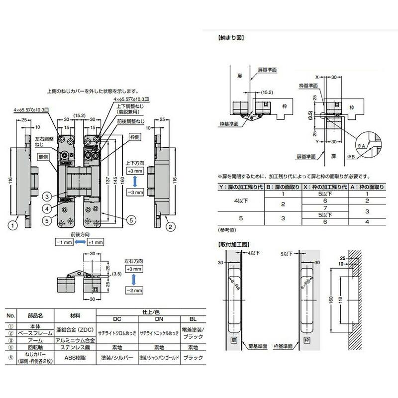 スガツネ工業 LAMP 三次元調整機能付隠し丁番 HES3D-E160型 ブラック 【品番：HES3D-E160BL】 : 住設プロ Yahoo!店 - 通販 - Yahoo!ショッピング