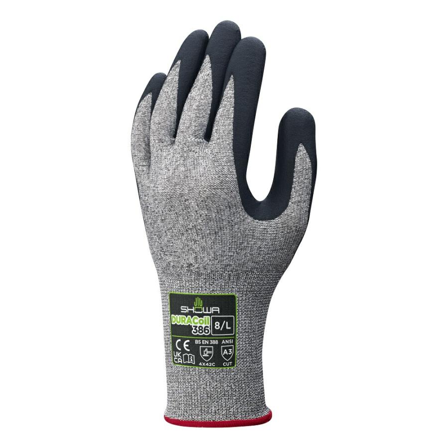 ショーワグローブ DURACoil 386 L グレー 【品番：4901792035828】 : 223000363 : 住設プロ Yahoo!店 - 通販 - Yahoo!ショッピング