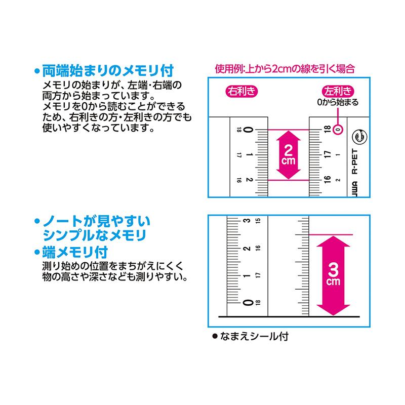 クツワ 【メール便対応】クツワ STAD 再生PET直線定規（18cm） 【品番：HSS18E】 : 住設プロ Yahoo!店 - 通販 - Yahoo!ショッピング