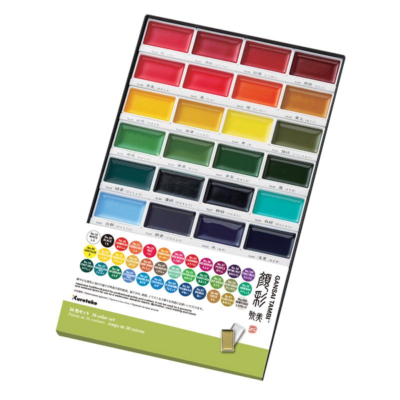 呉竹 呉竹 呉竹 顔彩耽美 36色セット 【品番：MC20/36V】 : 住設プロ Yahoo!店 - 通販 - Yahoo!ショッピング