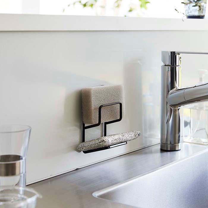 山崎実業 フィルムフックスポンジホルダー タワー ダブル ブラック 【品番：07018】 : 83003202 : 住設プロ Yahoo!店 - 通販 - Yahoo!ショッピング