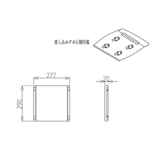 ハウステック 樹脂製棚板セット W277×D290 アイボリー 【品番：WJT-277290S】 :85000204:住設プロ Yahoo!店 - 通販 - Yahoo!ショッピング
