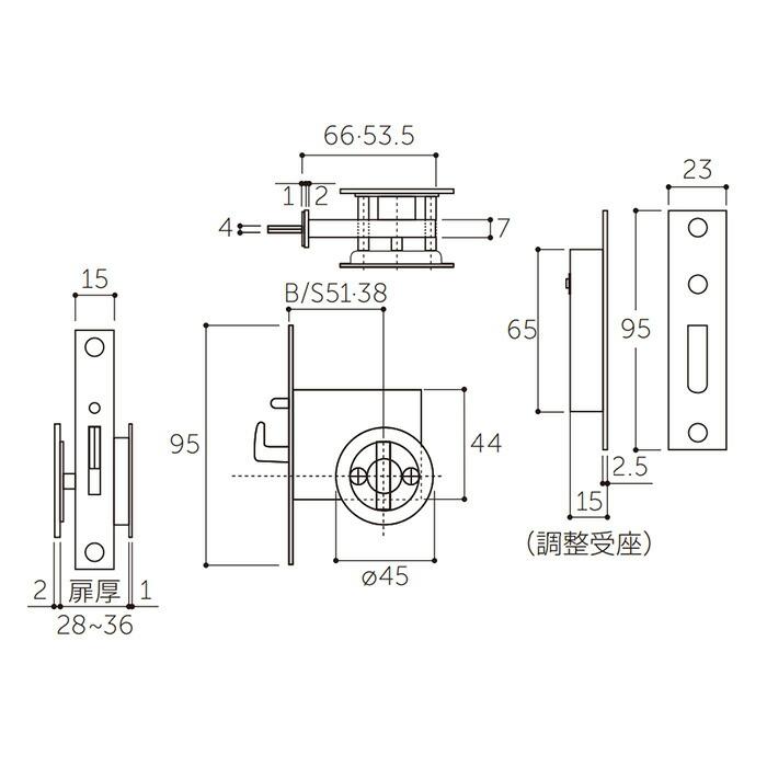 MARUKI ケース引戸鎌錠 Sタイプ 表示錠 B/S38 マットブラック 【品番：A-170】 : 住設プロ Yahoo!店 - 通販 - Yahoo!ショッピング