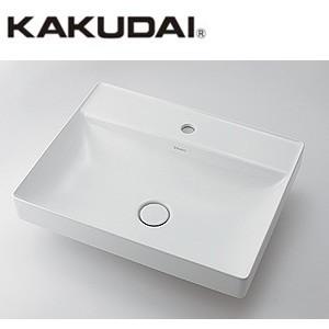 カクダイ #DU-2354600041 洗面器単品[ハーフベッセル式][半埋込][角形][600×470][水栓取付穴径:φ35][専用排水 ...