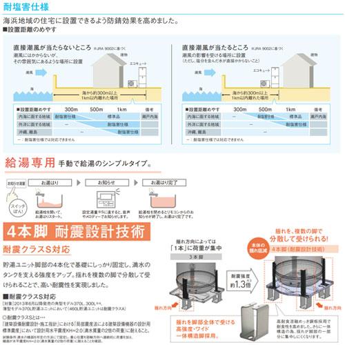 Panasonic パナソニック HE-J37LZES-set 【補助金対象】工事費込み エコキュート[台所リモコン付属][給湯専用][370L][Jシリーズ][耐塩害] : 住設ドットコム ...