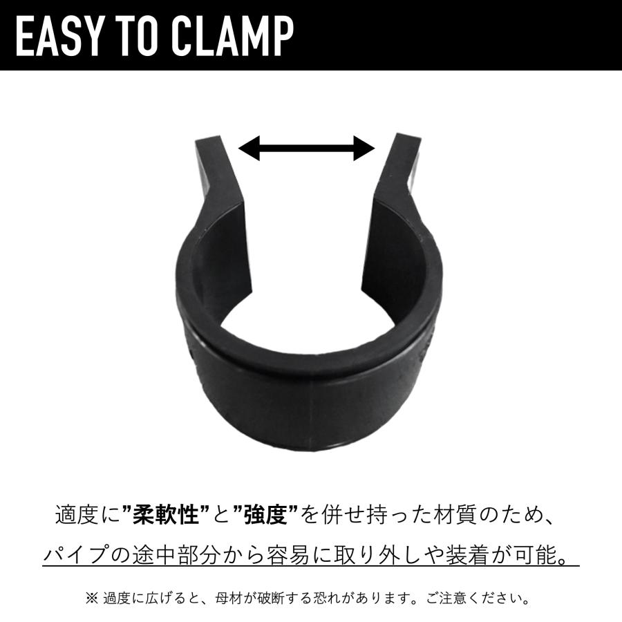 樹脂パイプクランプ マウント付 黒 日本製 カメラ 雲台 雨樋・塩ビ管などに対応 76mm 89mm 114mm VP65 VP75 VP100 65A 80A 100A : 樹脂サドルバンド ...