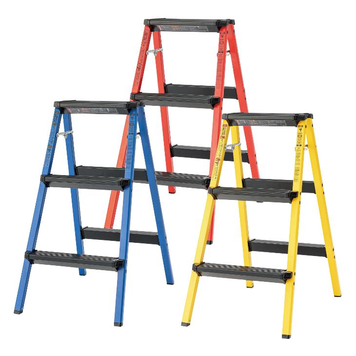 ステップスツール 3段 踏み台 脚立 折りたたみ アルミ製 W44×D64×H79cm : 住建本舗 - 通販 - Yahoo!ショッピング