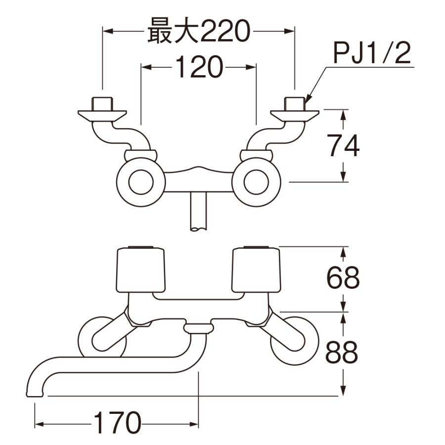 ≪SANEI K11-W-13≫ツーバルブ混合栓 【優良配送】 : 住器プラザ ヤフーショップ - 通販 - Yahoo!ショッピング