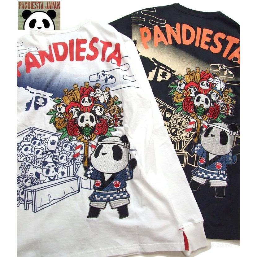 ロンT パンディエスタ 大きな刺繍 縁起物 熊手 PANDIESTA メンズ 長袖 ロンt 533202 和柄ロンtee カットソー : k ...