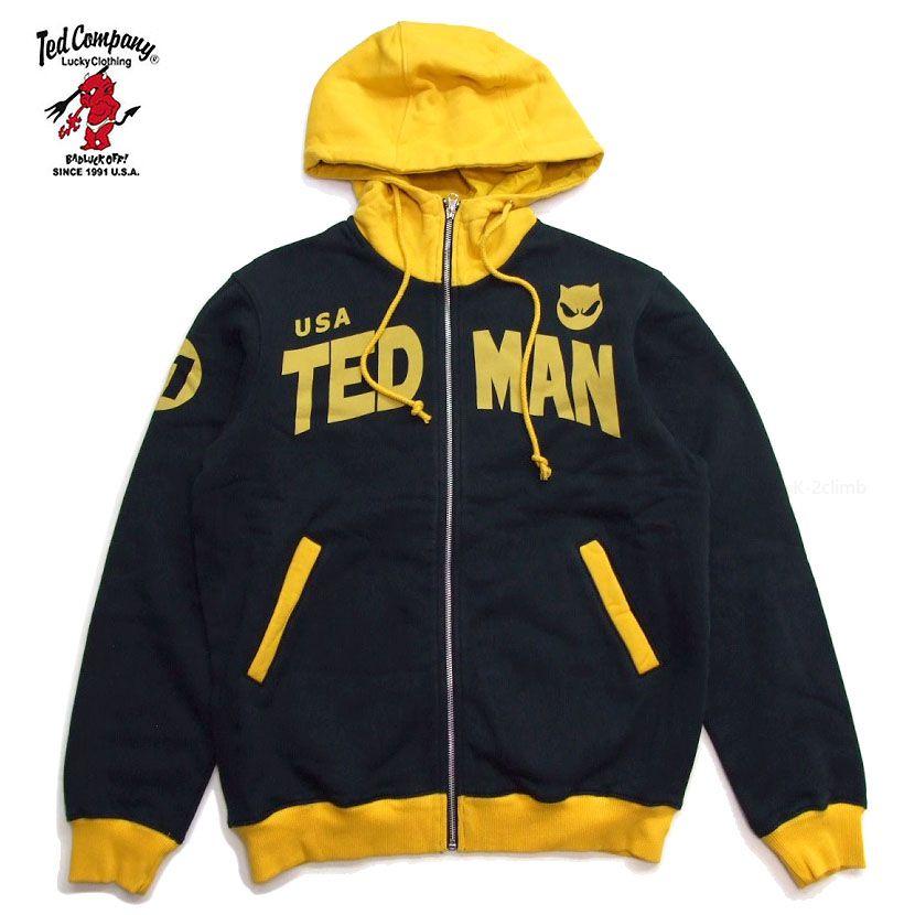 TEDMAN テッドマン スウェットパーカー TEDMAN’S メンズ長袖フルZIPパーカー TDSP-159 ラッキーデビル アイコン テッドマンパーカ エフ商会 : k-2climb ...