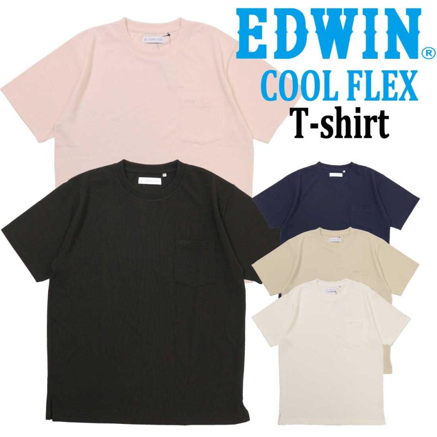 F.L.E 15%OFF メール便発送 エドウィン EDWIN 半袖 Tシャツ ET6103 半T メンズ レディース ユニセックス ワンポイント カジュアル 無地 胸ポケット : K ...