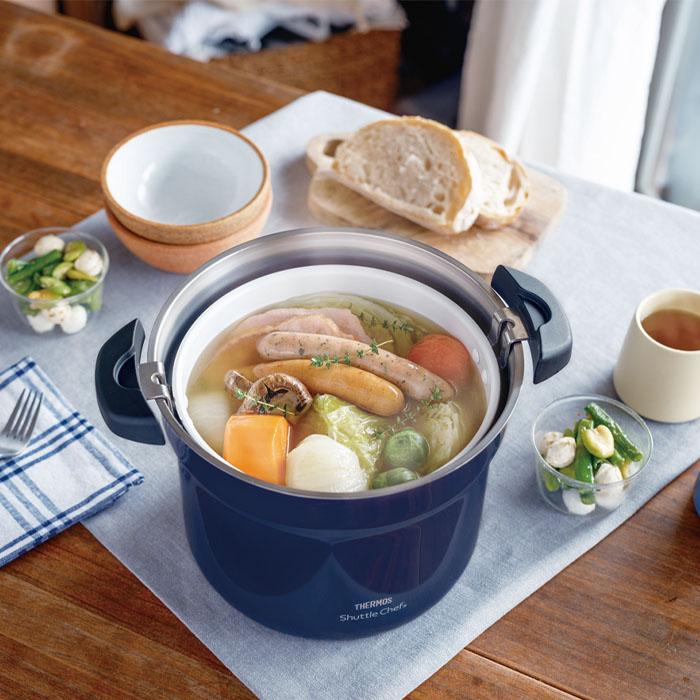 2024秋 サーモス KBJ-4502 NVY シャトルシェフ 4.5L ネイビー 保温調理鍋 IH対応 : キッチンダイレクト - 通販 - Yahoo!ショッピング