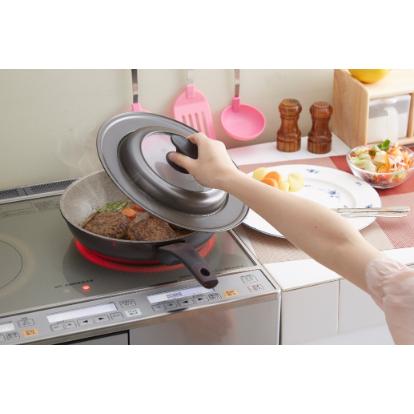 竹原製缶 プレミアムZERO フライパンカバーL ガラス窓付 24〜28cm SC-94 ふた 蓋 中が見える 強化ガラス シンプル おしゃれ すっきり 日本製 : takehara ...