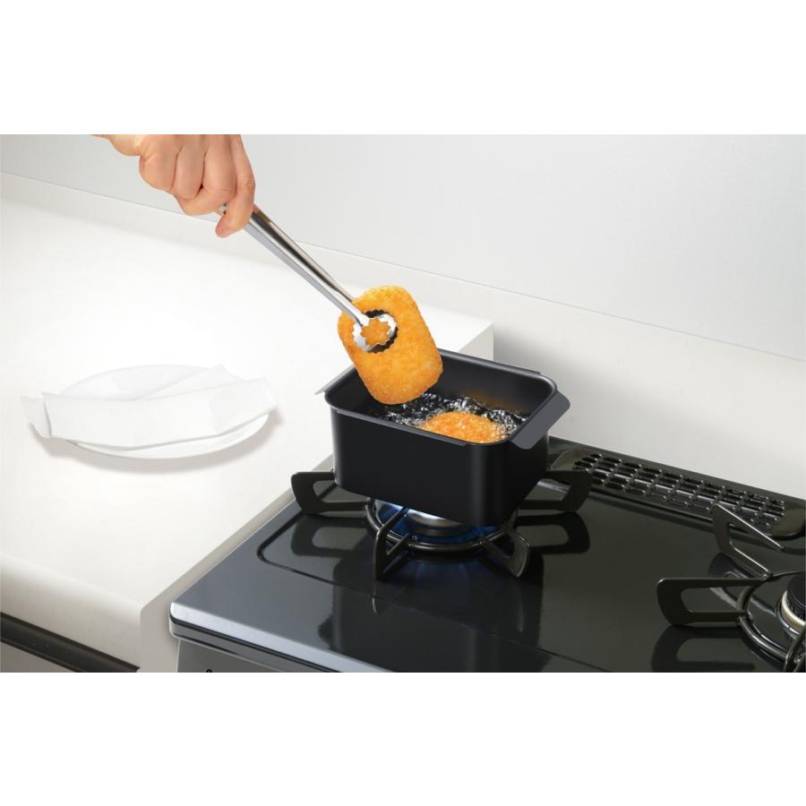 和平 ポコフリット RB-3347 IH対応 角型揚げ鍋ミニ 【ミニサイズ 1人用 ガス火対応 お弁当作り 串揚げ 唐揚げ 新生活 ...