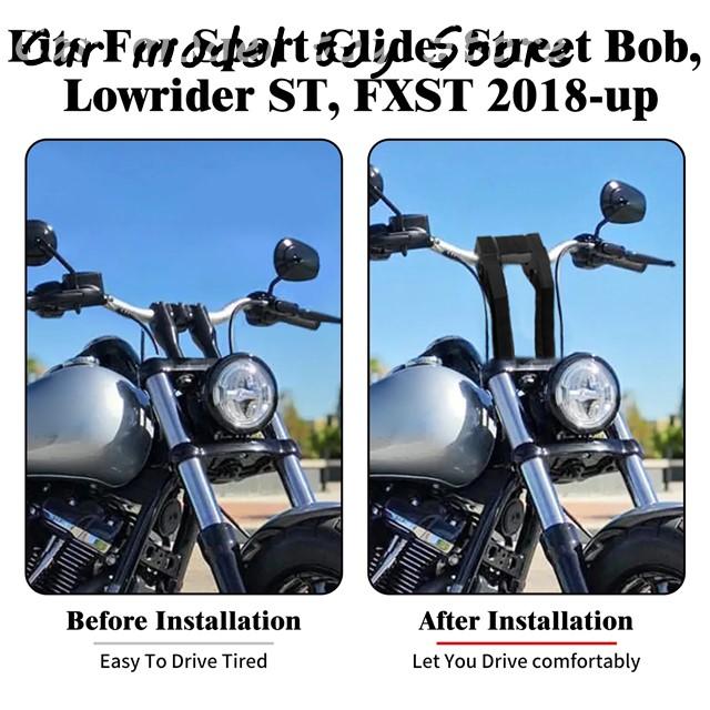 バイク 10インチハンドルバーライザー クランプ式ハンドルバーライザー ハーレーダビッドソン ソフテイル スポーツグライド ストリートボブ FXBB FXLRST ス : Car model ...