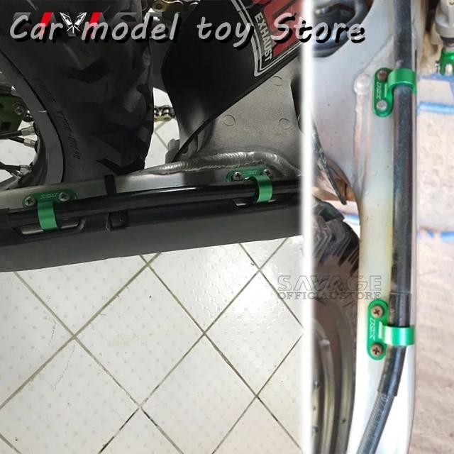 カワサキ KLX450R KX250 KX450 KLX KX 125 250 450 KX450F KX250F ライン固定ホールダー フロントリアブレーキ ホースガイド クランプ ...