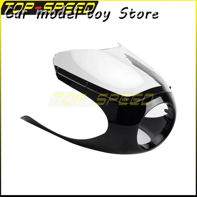 【並行輸入品】スズキ カフェ レーサーハーフフェアリング スタイル 6-1/4 ヘッド ライト マスク ヤマハ RD 400 500 ...