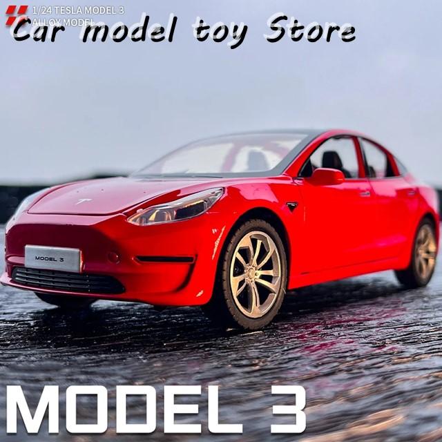1:24 TESLA MODEL 3 Y ROADSTER ALLOY CAR TOY DIECASTS METAL CASTING ...