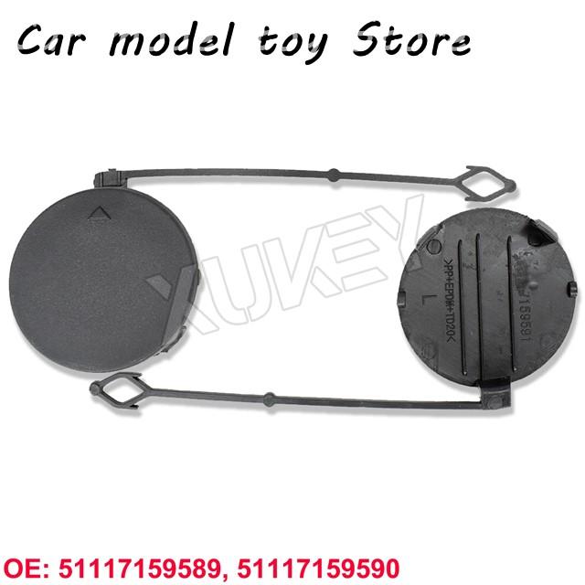 ペア フロント バンパー牽引フック カバー BMW X5 E70 07-10 キャップ無しトレーラーけん引 51117159589 ...