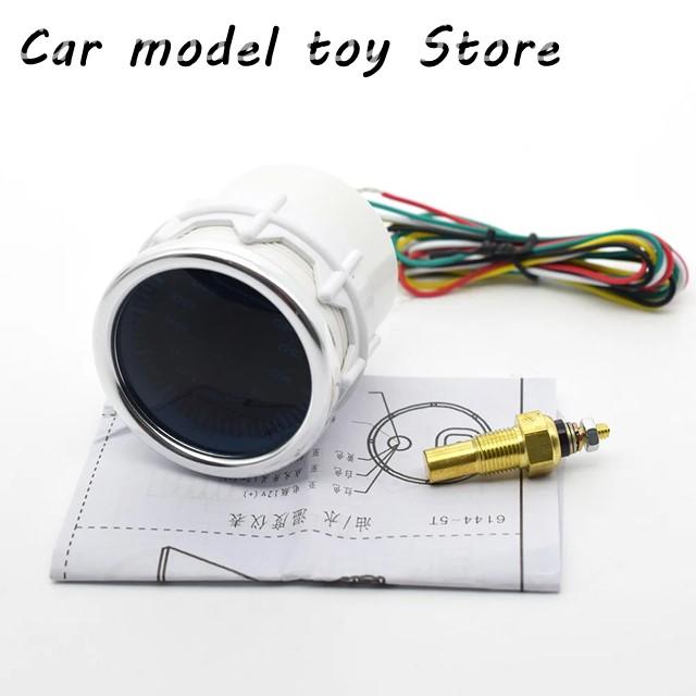 汎用 52MM 2 インチ水温温度ゲージ 40~140℃ ライト赤ニードル表示器デジタル ポインター W/SENSOR 1/8 NPT メートル : Car model toy Store ...