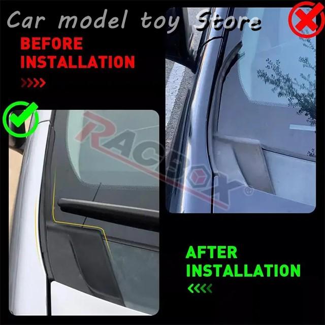 トヨタシエナ2011-2020 53867/53866-08020用ペアフロントガラスワイパーサイドトリムカバー水ディフレクターカウル延長 ...