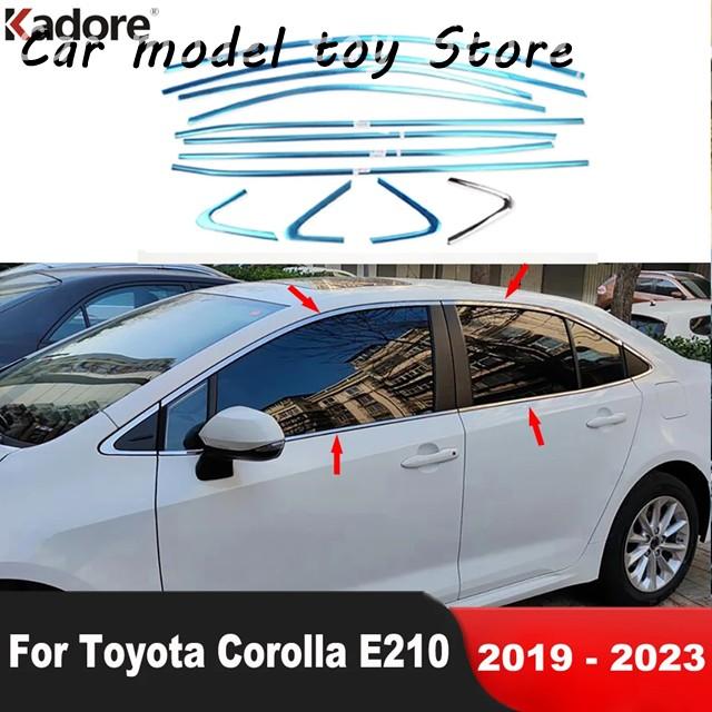 トヨタカローラE210セダン2019-2021 2022 2023スチールアッパーボトムウィンドウモールディングストリップアクセサリー窓枠シルトリム : Car model toy Store ...